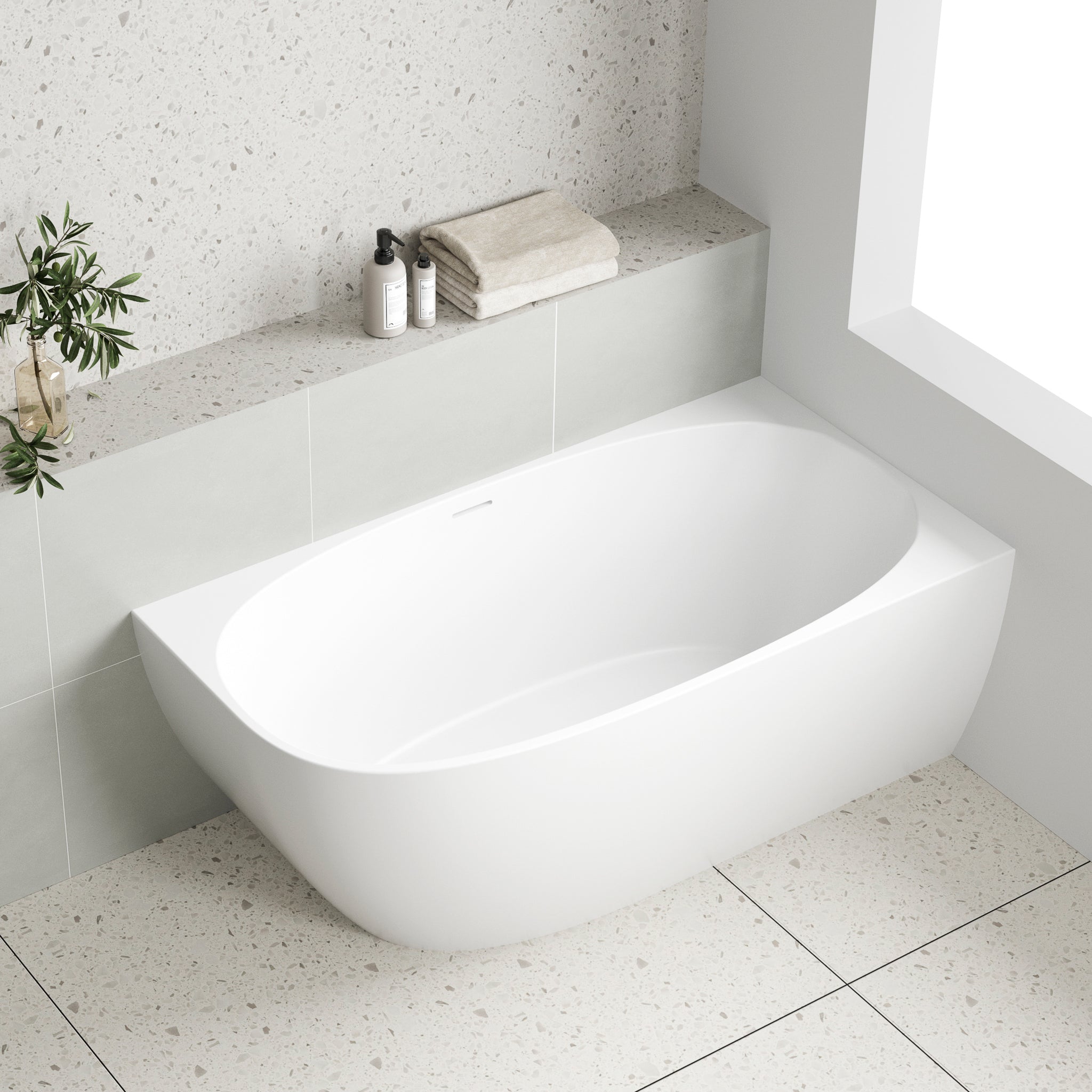 Byron Egg Oval Freestanding Bath | Gloss White or Matte White – Enflair