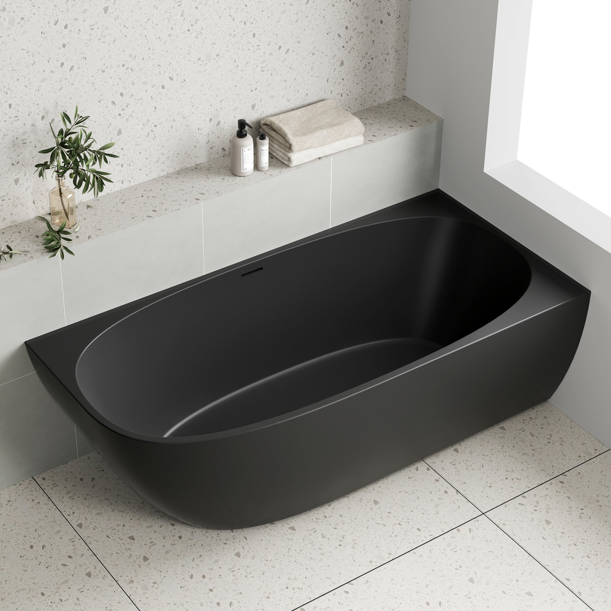 Byron Egg Oval Freestanding Bath | Gloss White or Matte White – Enflair