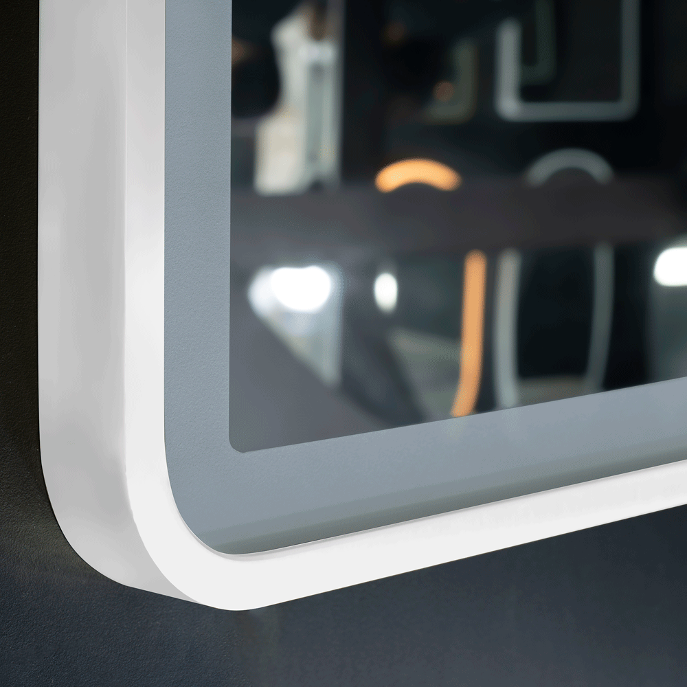 Arco Arch 1500mm x 1000mm Frontlit LED Framed Mirror in Matte White wi – Enflair