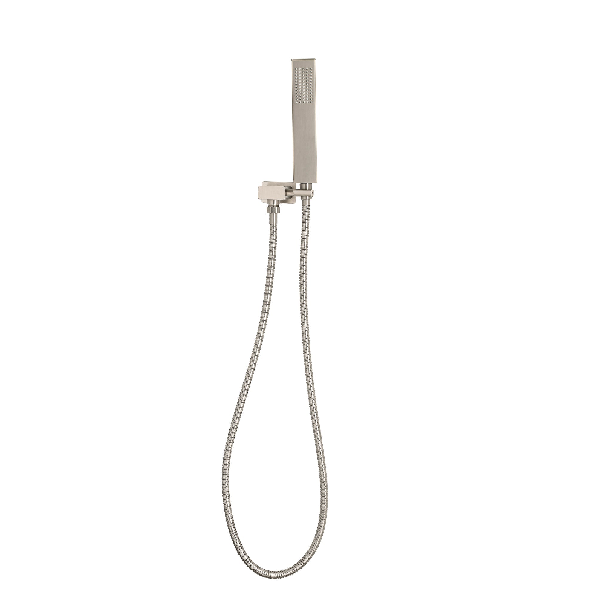 Block Square Hand Shower with Holder, Brushed Nickel – Enflair