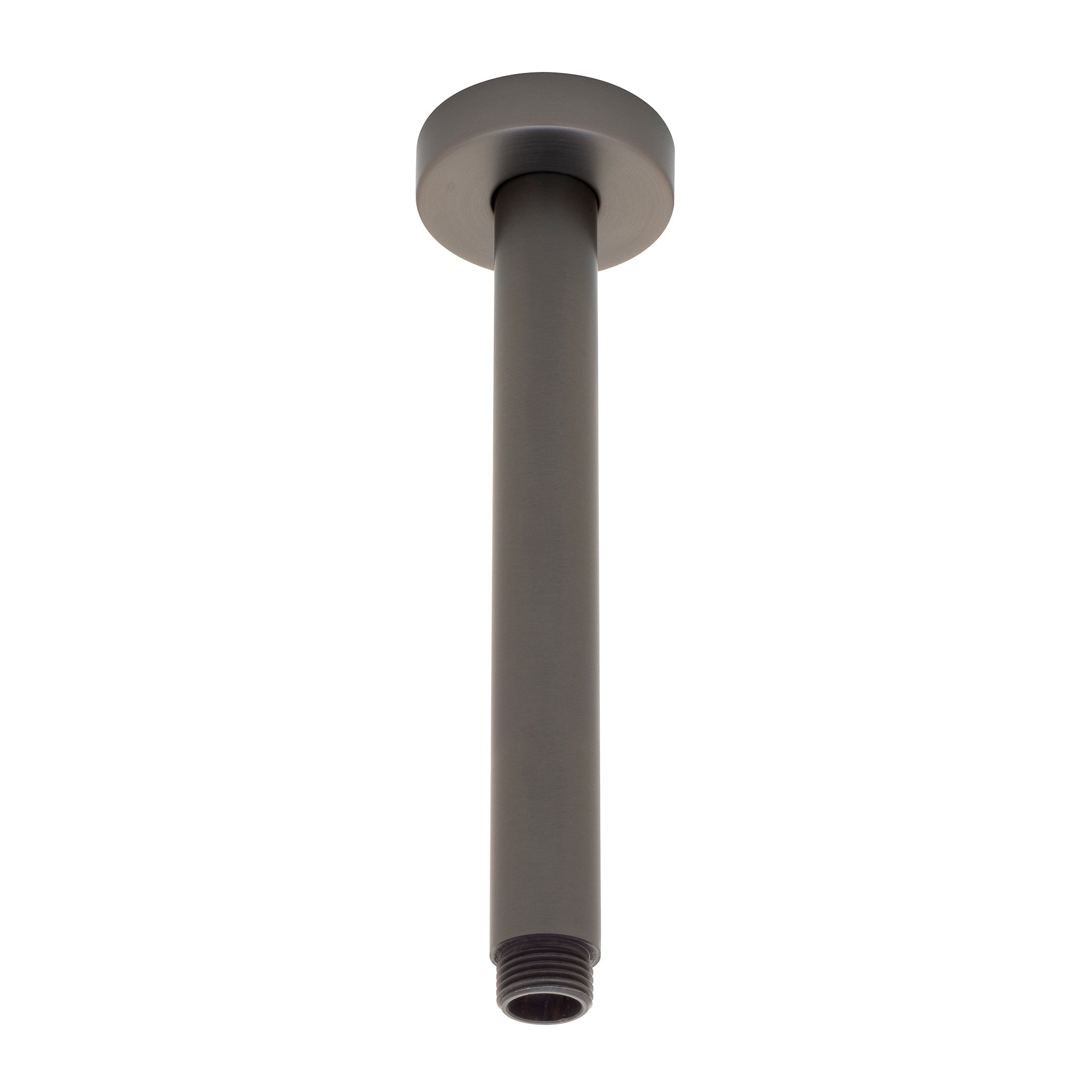 Round 200mm Shower Ceiling Dropper Arm, Brushed Gunmetal – Enflair