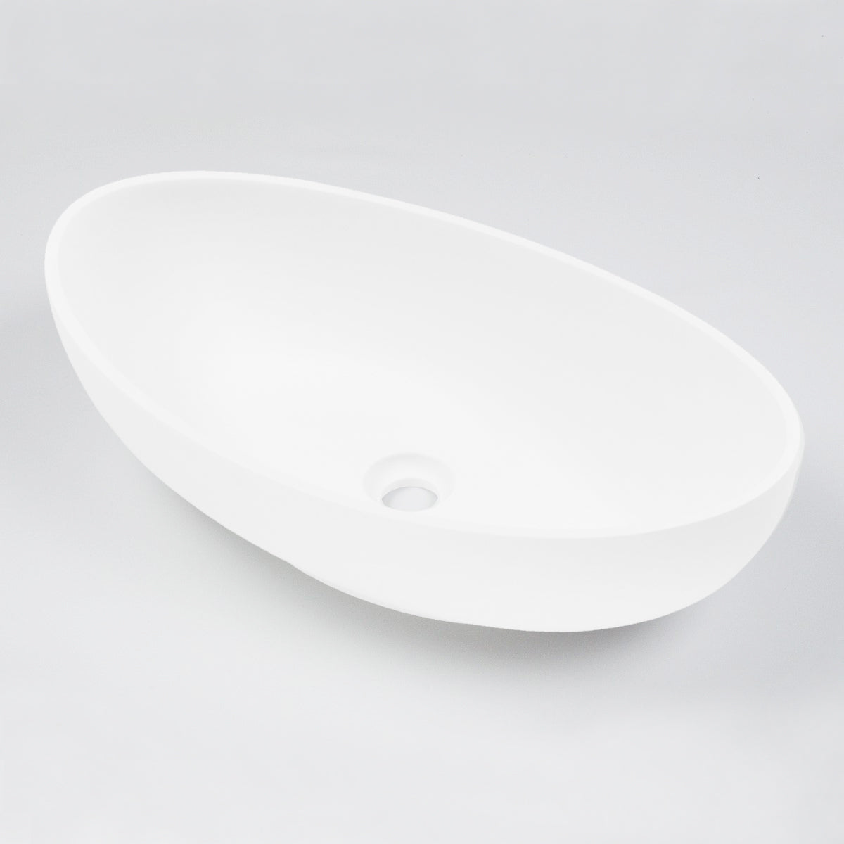 Whitehaven Artificial Stone Basin, Matte White – Enflair
